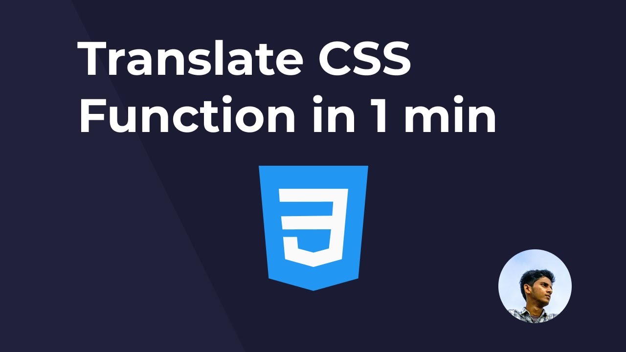 Translate CSS Function in 1 min || HTML & CSS Tutorial || Web Design
