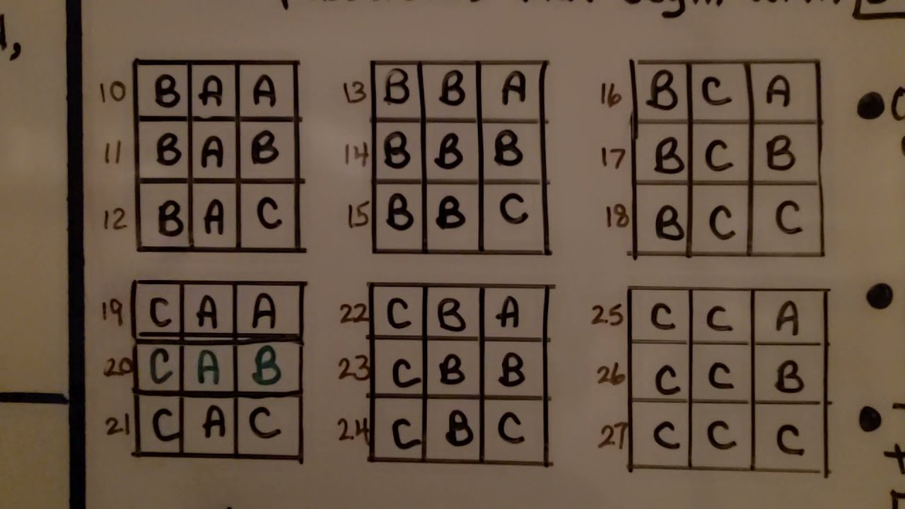7th Grade Math 13.2c, Finding Probability Using a List