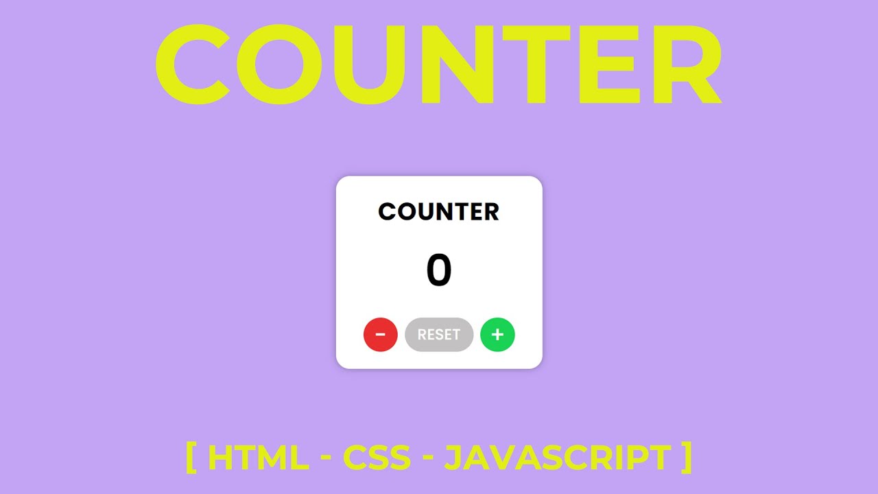 How To Create Counter Using HTML CSS & JavaScript