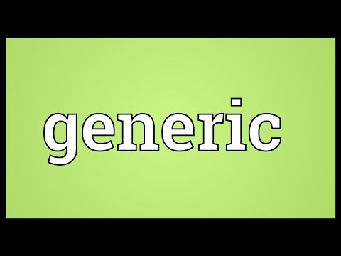 Generic Meaning