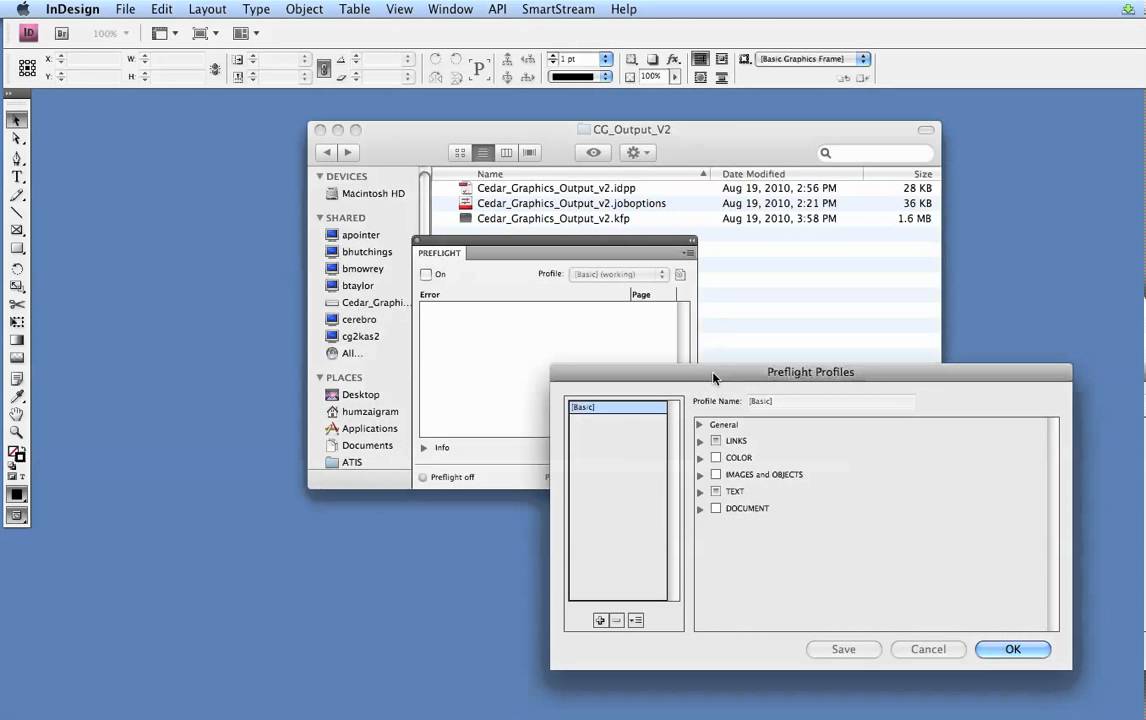 Cedar Graphics PDF Output settings for Adobe CS4, CS5, and Acrobat 9