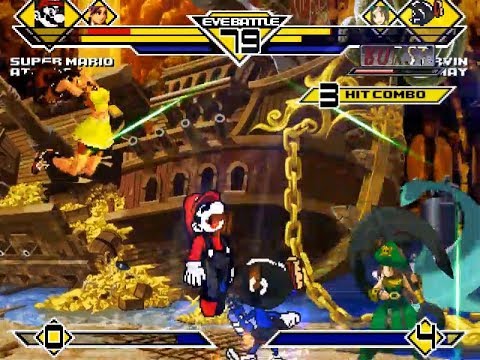 SK MUGEN - Super Mario & Athena Asamiya vs Marvin & May (REMATCH #03)