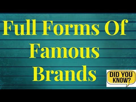 Full Forms of Famous Brands | One Liner GK