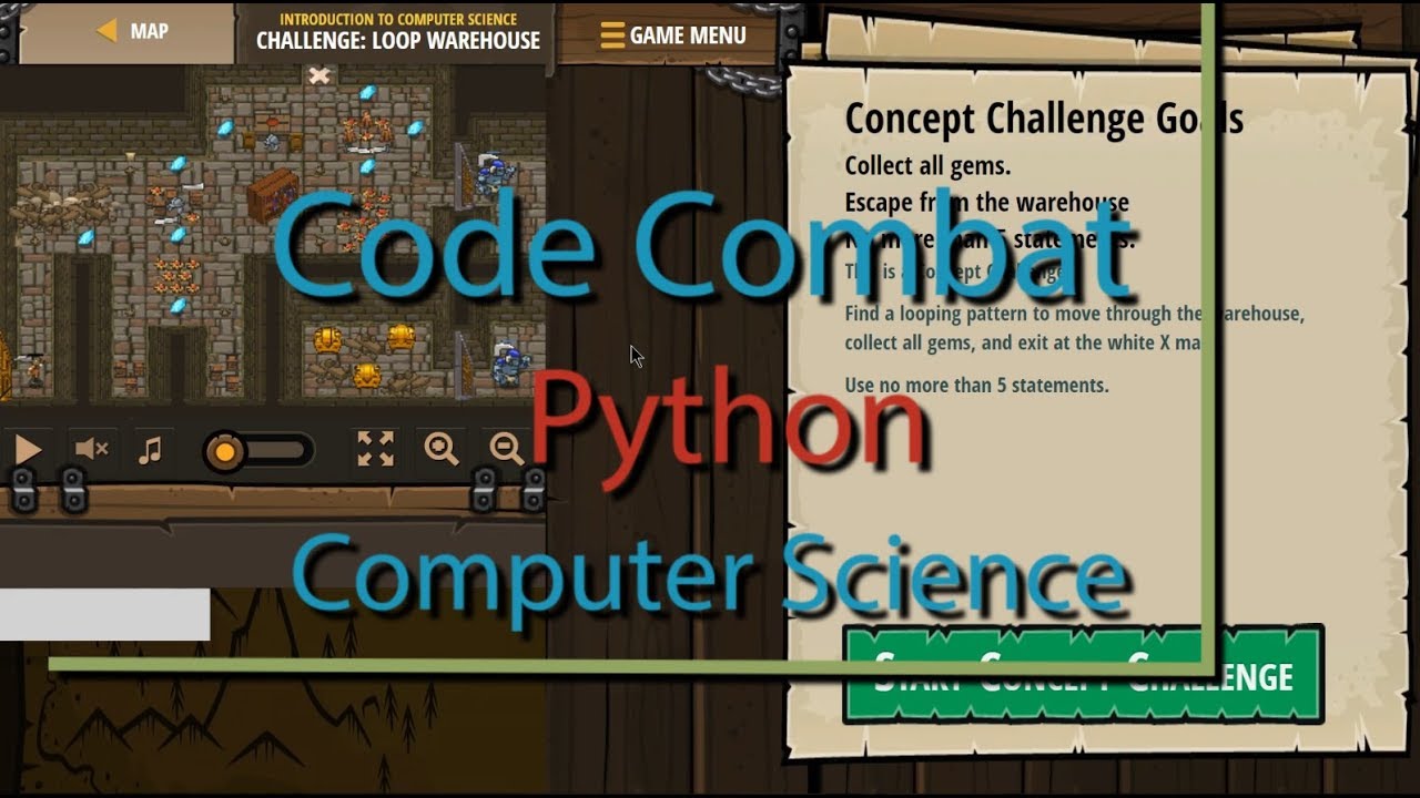 Code Combat Loop Warehouse Challenge - Python Tutorial with Solution