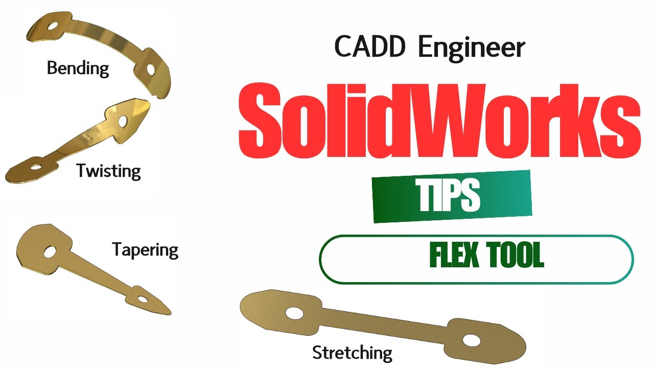 Flex Tool in SolidWorks | Complete Tutorial on Bending, Twisting, Stretching & Tapering