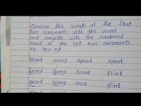 Phonics - 5 letter words with 2 consonants blends in the beginning and in the end.