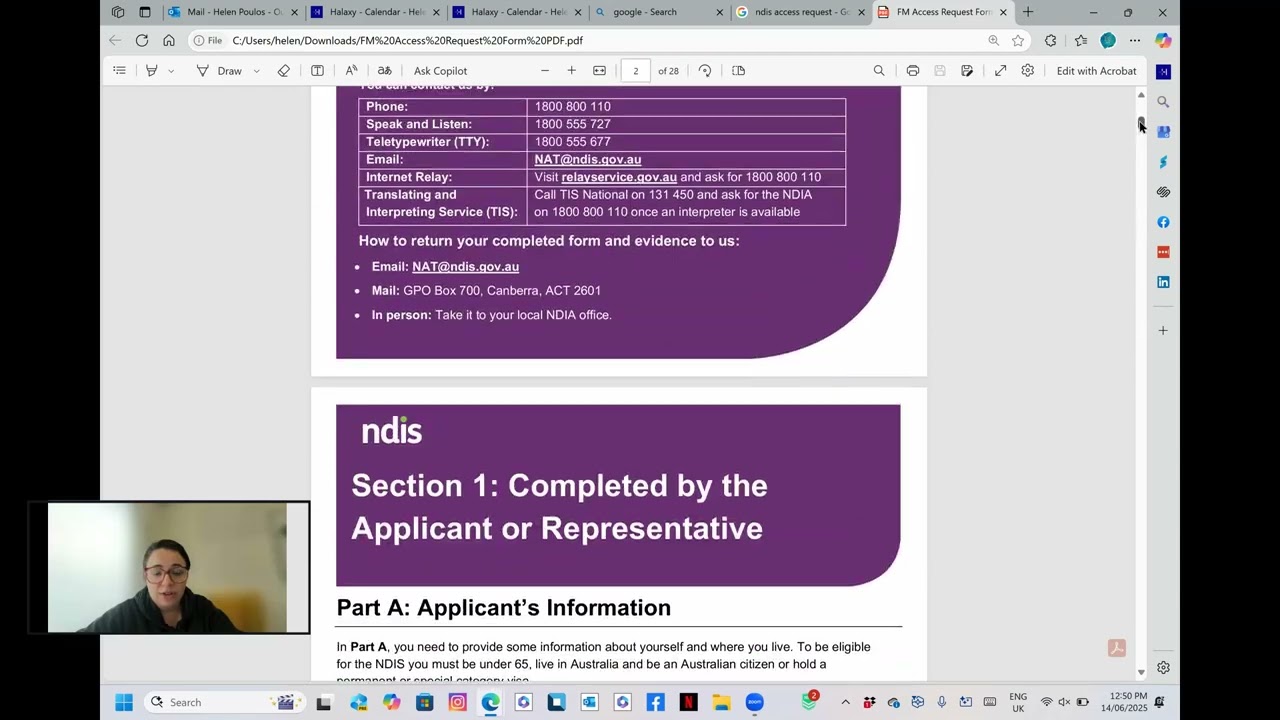 Finding the NDIS Access Request Form