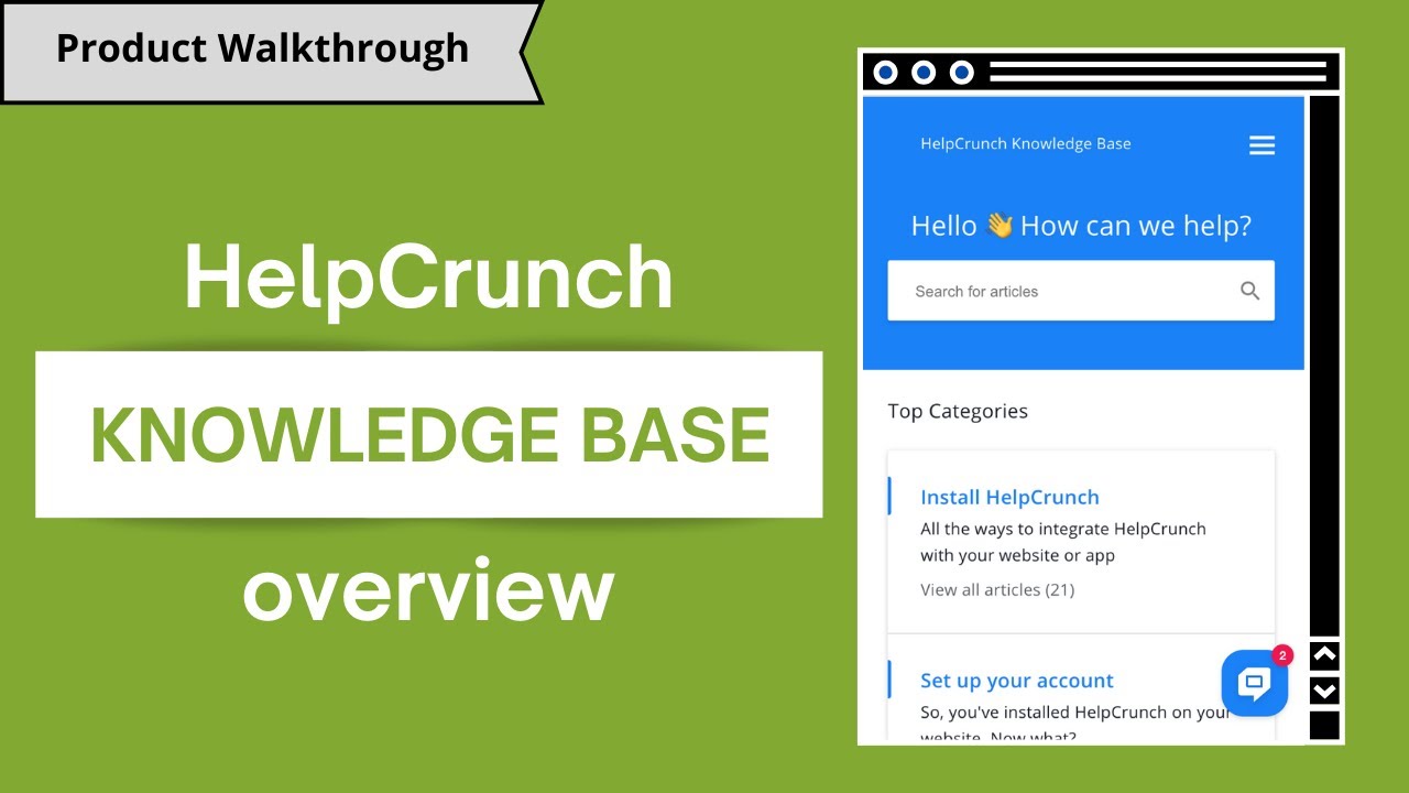 HelpCrunch Knowledge Base Overview