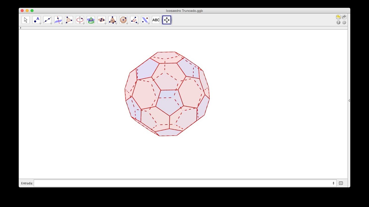 El Icosaedro Truncado, con GeoGebra.