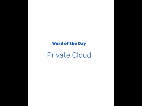 What is a Private Cloud?