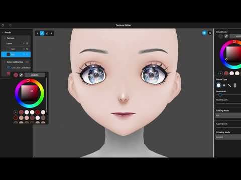 VRoid Face & Body Skin PNG Texture Pack - Vtuber Assets for Streaming