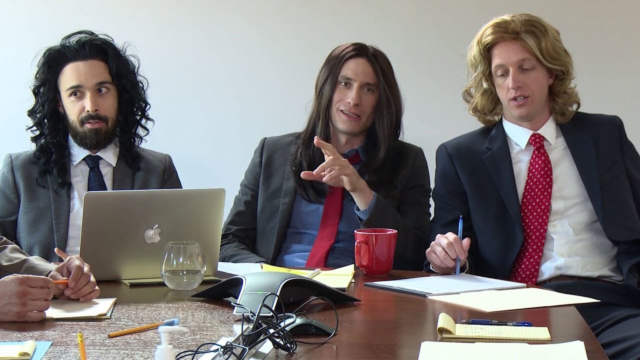 Long Haired Businessmen - All Hands Meeting