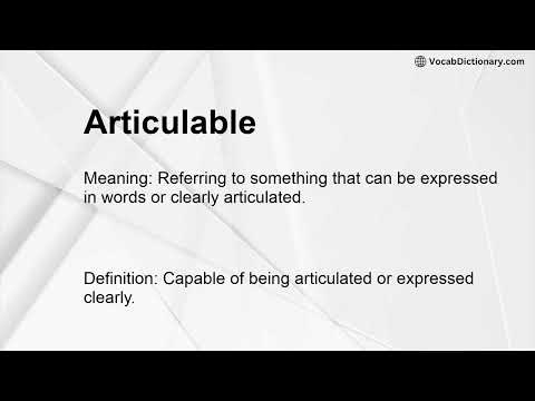 Articulable Meaning