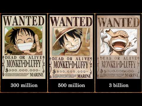 Evolution of Straw Hats Bounties in Each Arcs