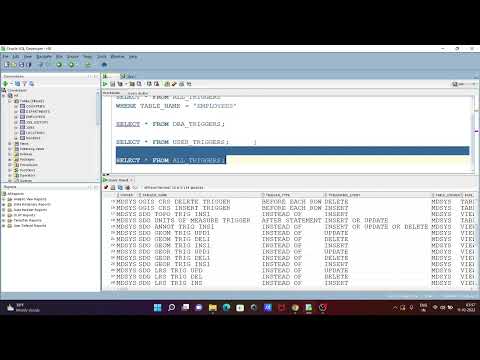 List All Triggers in Oracle Database