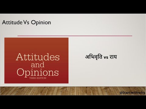 “Attitude Vs Opinion ”