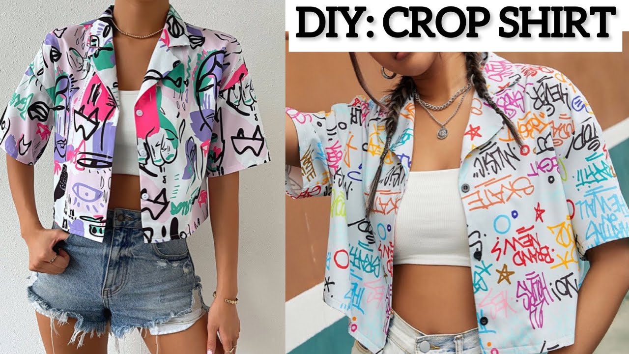 How to Draft a Crop Box Shirt Pattern with a Notched Collar.