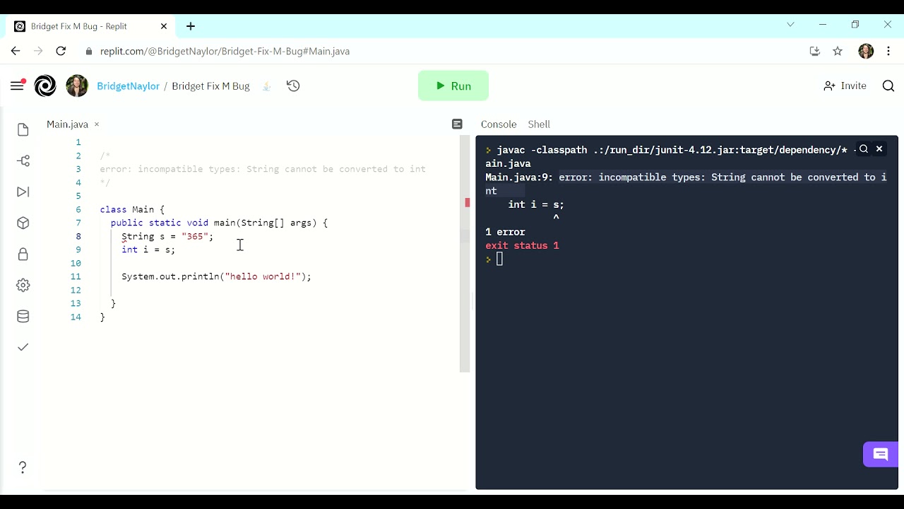 String cannot be converted to Int QUICK FIX
