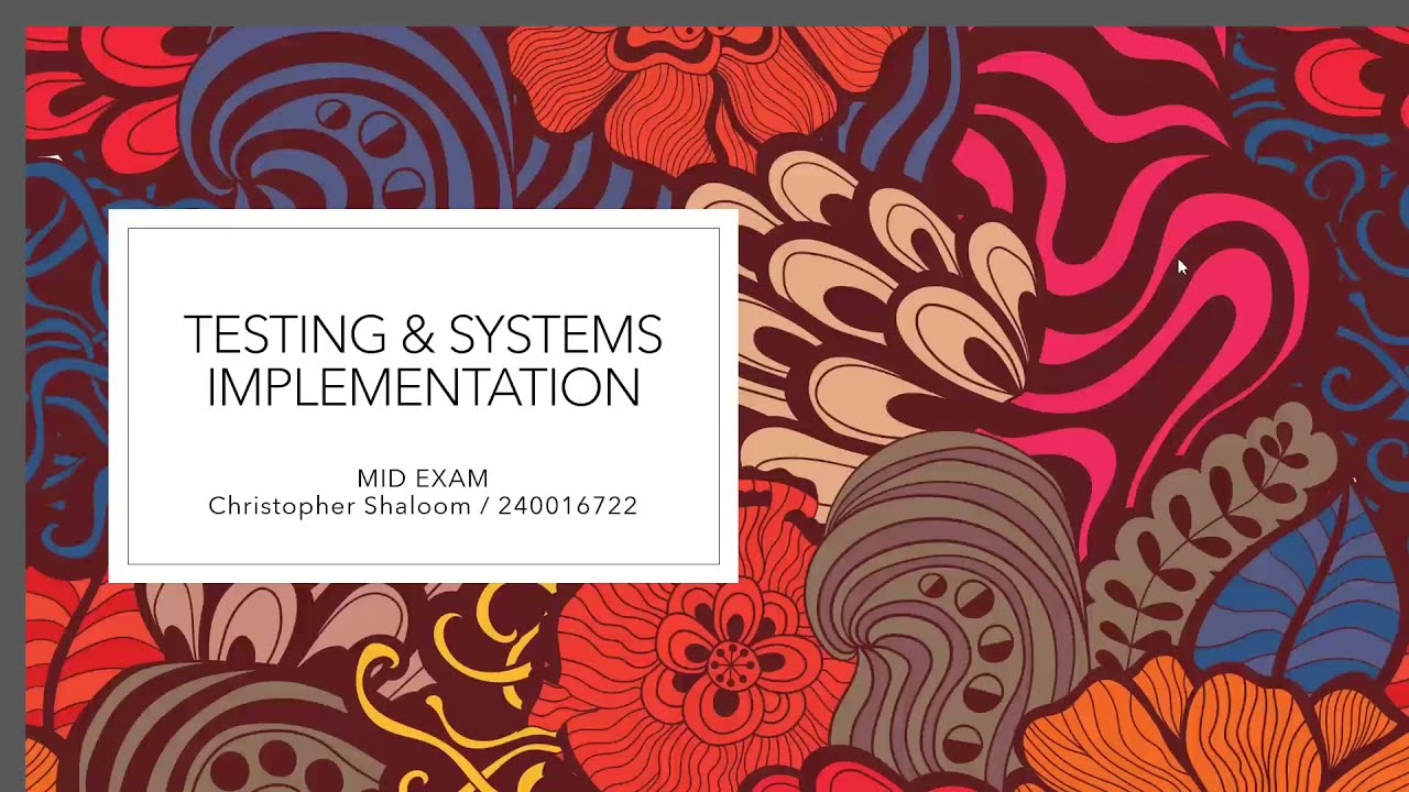 Testing & Systems Implementation