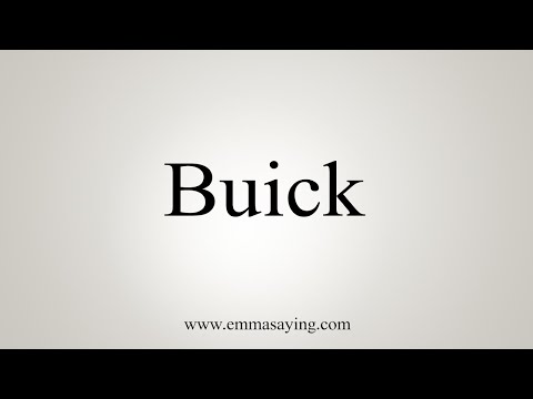 How To Say Buick