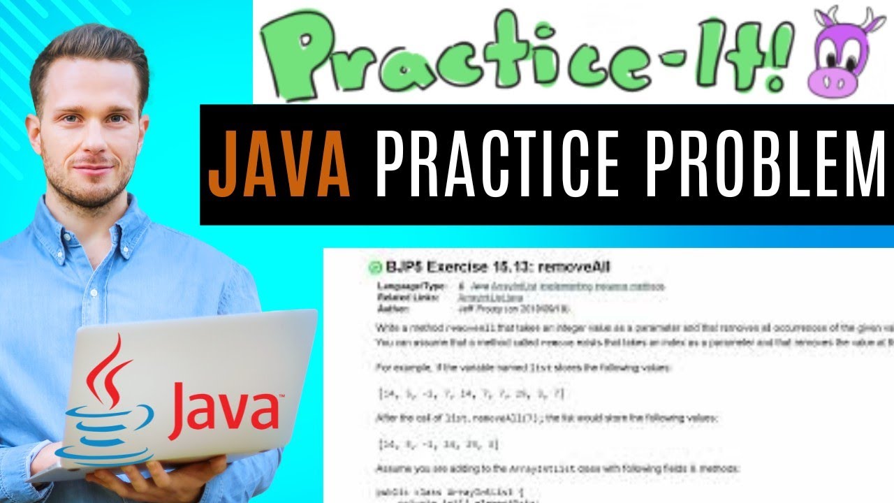 Java Practice It | Exercise 15.13: removeAll | ArrayList, #implementing instance methods