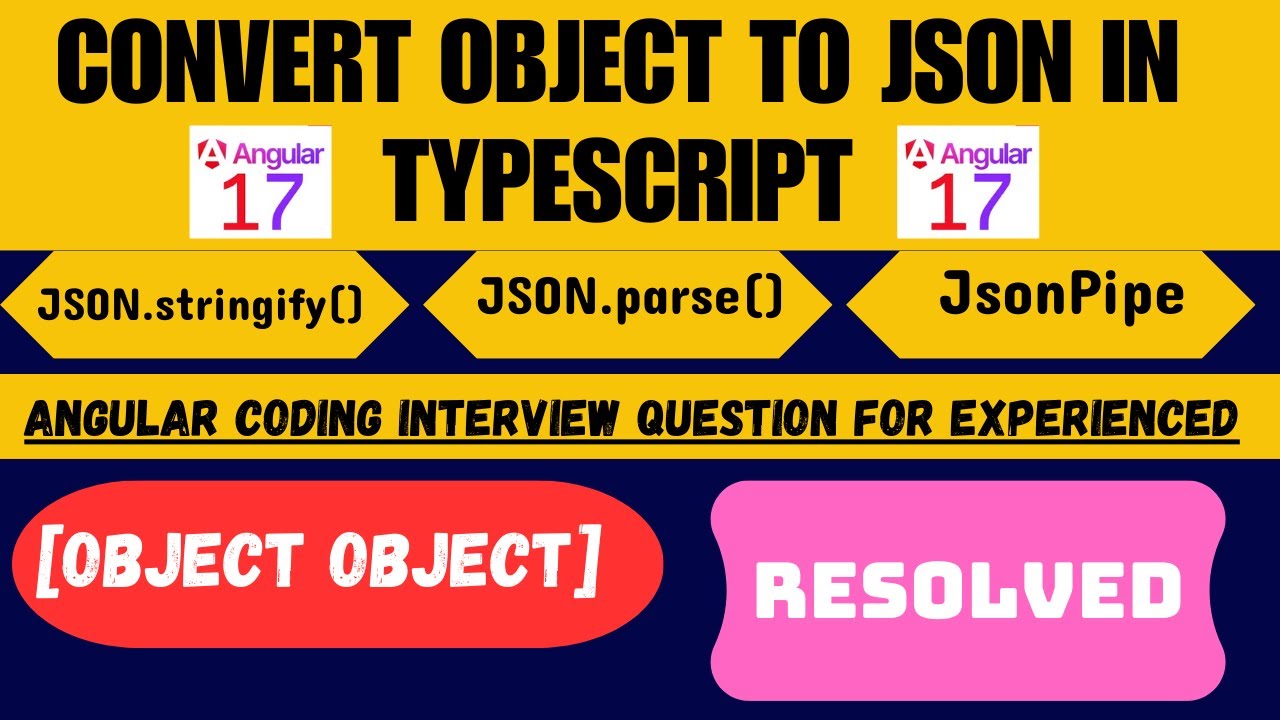 How to use JSON in Angular | TypeScript JSON Stringify  I Parse JSON Data I JSON PIPE l ANGULAR
