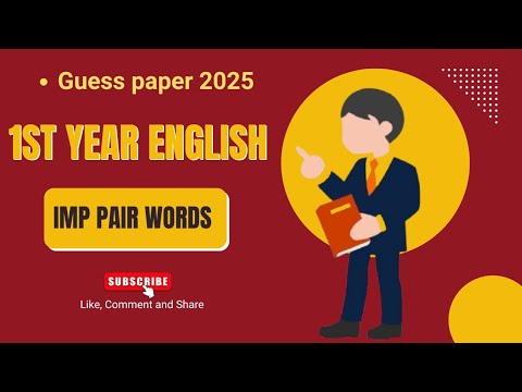 Class 11 English Grammar most important Pair of words 2025|board 📚 Book important Pair of words 2025