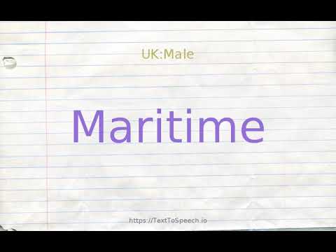 How to pronounce maritime