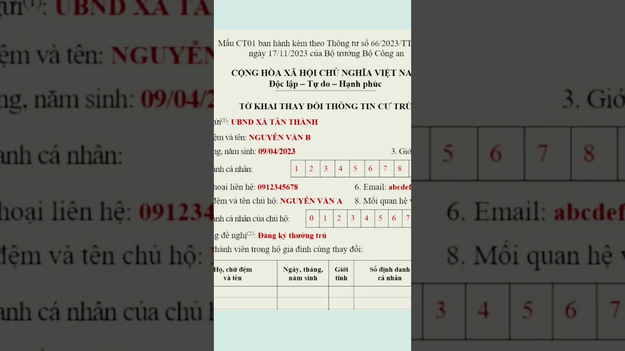 Hướng dẫn khai báo tờ khai Cư trú CT01 - Xem chi tiết 👇