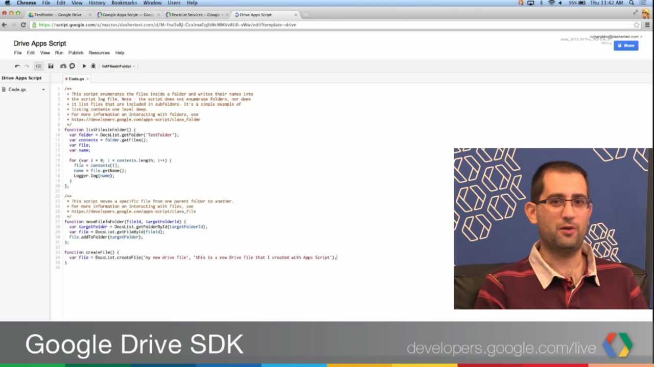 Google Drive SDK: Managing your Drive files with Apps Script