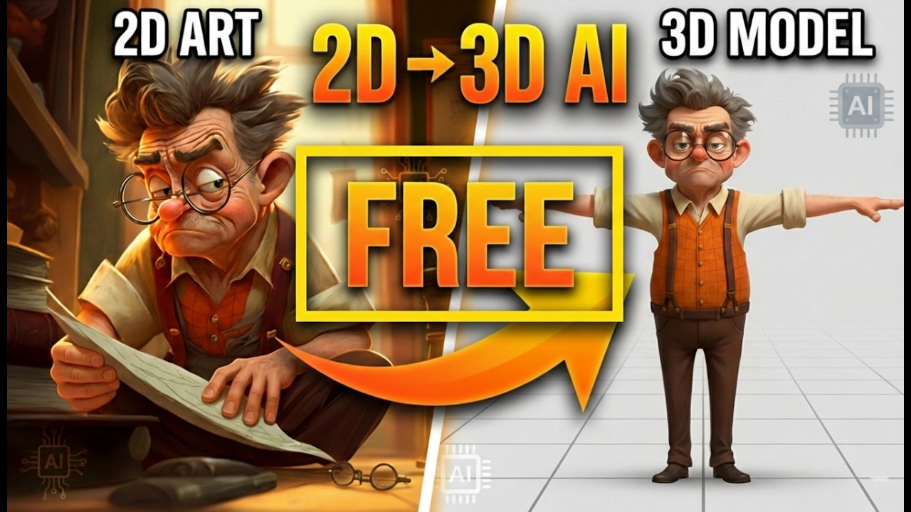 Turn Any Image Into a 3D Animated Character (FREE AI Tools)