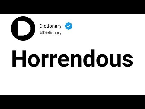 Horrendous Meaning In English