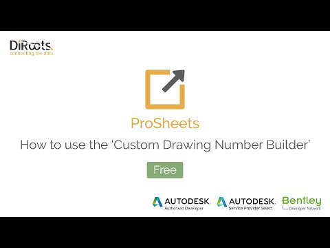 ProSheets - How to use the 'Custom Drawing Number Builder'