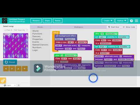 Making a super fun ( Dance Party in Code.org)