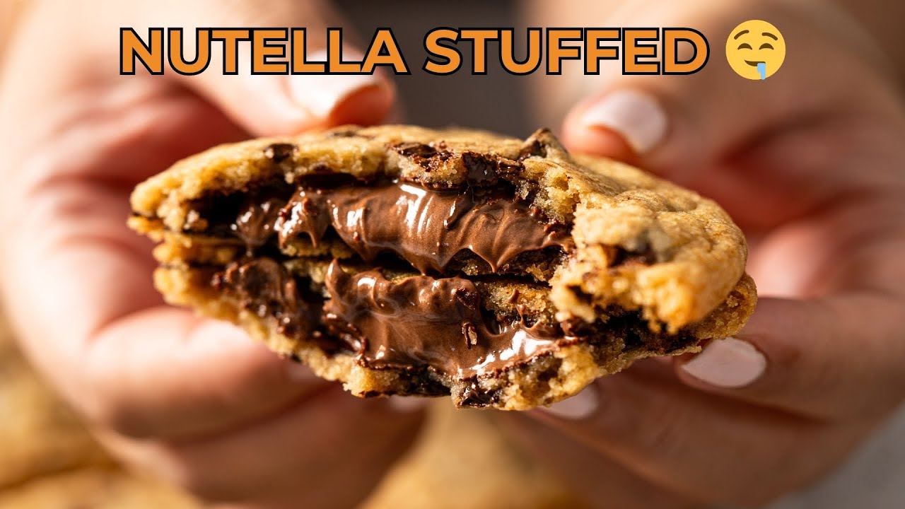 These Nutella Stuffed Cookies Are Next Level 🤯🍪