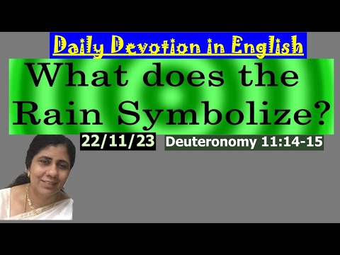 What does the Rain Symbolize? Daily Devotion in English: Ep-428: Maheswari B.E; M.div.