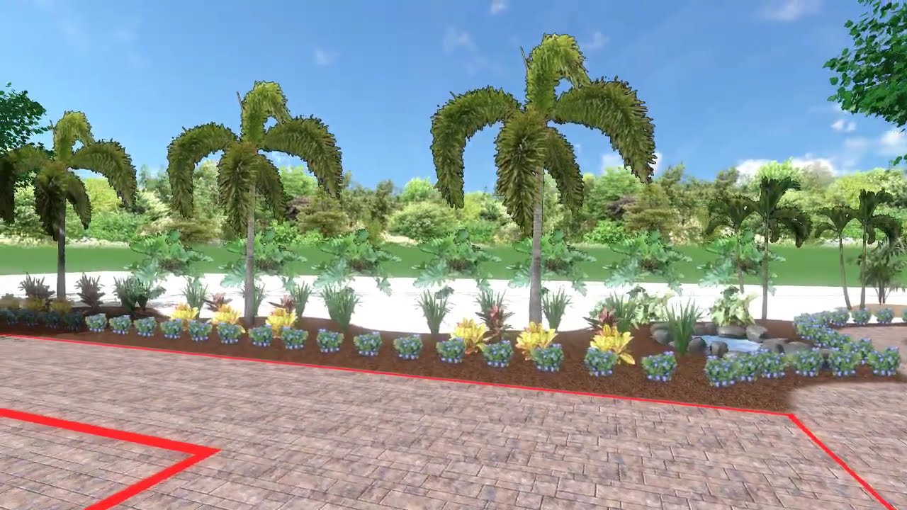 Williams Landscape Design - Tropical Oasis - 3D Rendering