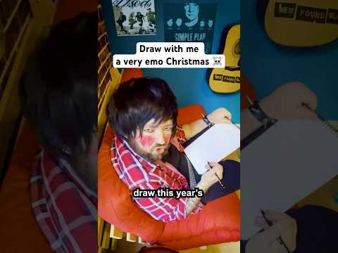 Draw stoopid Xmas with me (¬_¬)🎅 #drawwithme #drawingtutorial #christmas #emo #y2k #cartoon #shorts