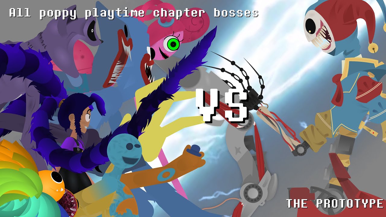 The prototype vs all poppy playtime chapter bosses