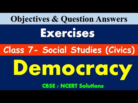 Democracy | Class 7 – Social Studies: Civics | MCQs and Question ...