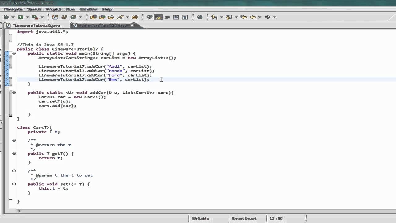 Java Jdk 7 Tutorial 25 Generics in Methods and Constructors