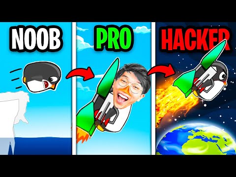 NOOB vs PRO vs HACKER In LEARN TO FLY!? (ALL LEVELS!)
