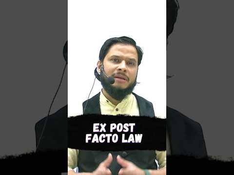 Ex post facto law || Article 20(1) Indian Constitution ||