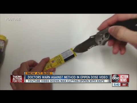 Doctors warn against method in Epipen dose video