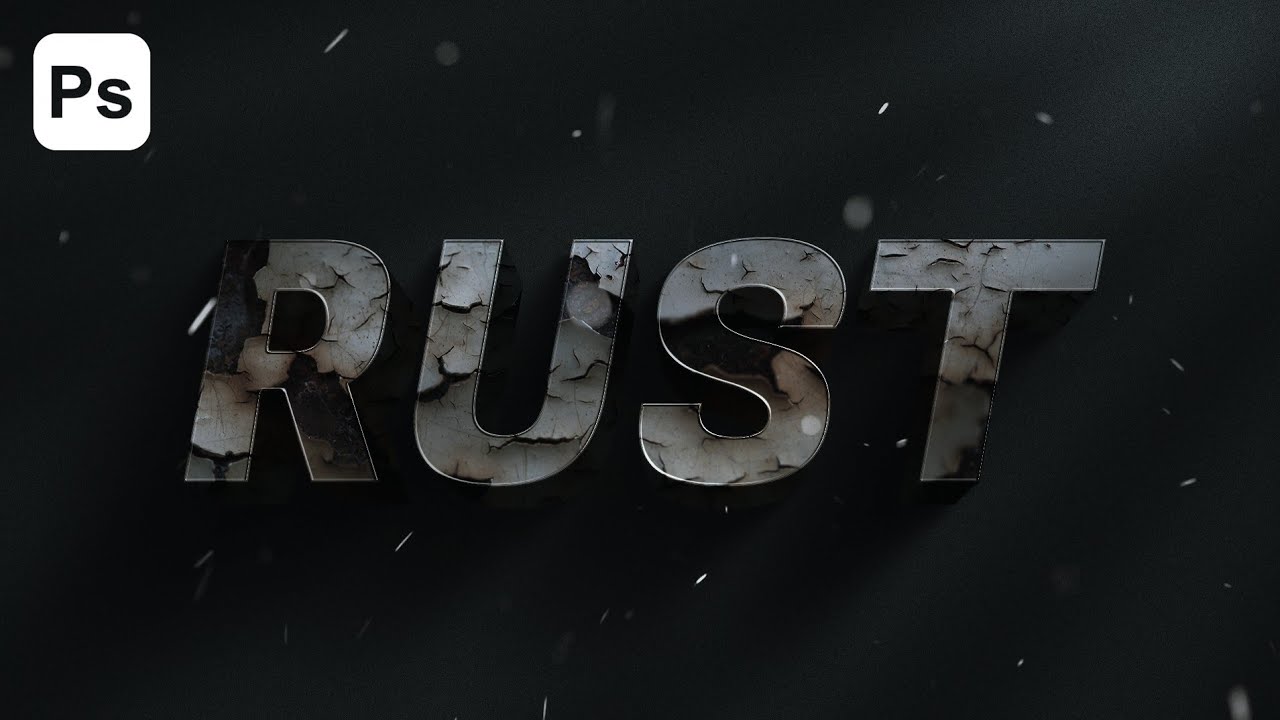 3D Damage Text Logo Design in Photoshop Tutorial