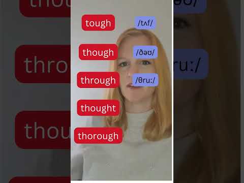 Tough, though, through, thought, thorough pronunciation | th pronunciation | ough pronunciation