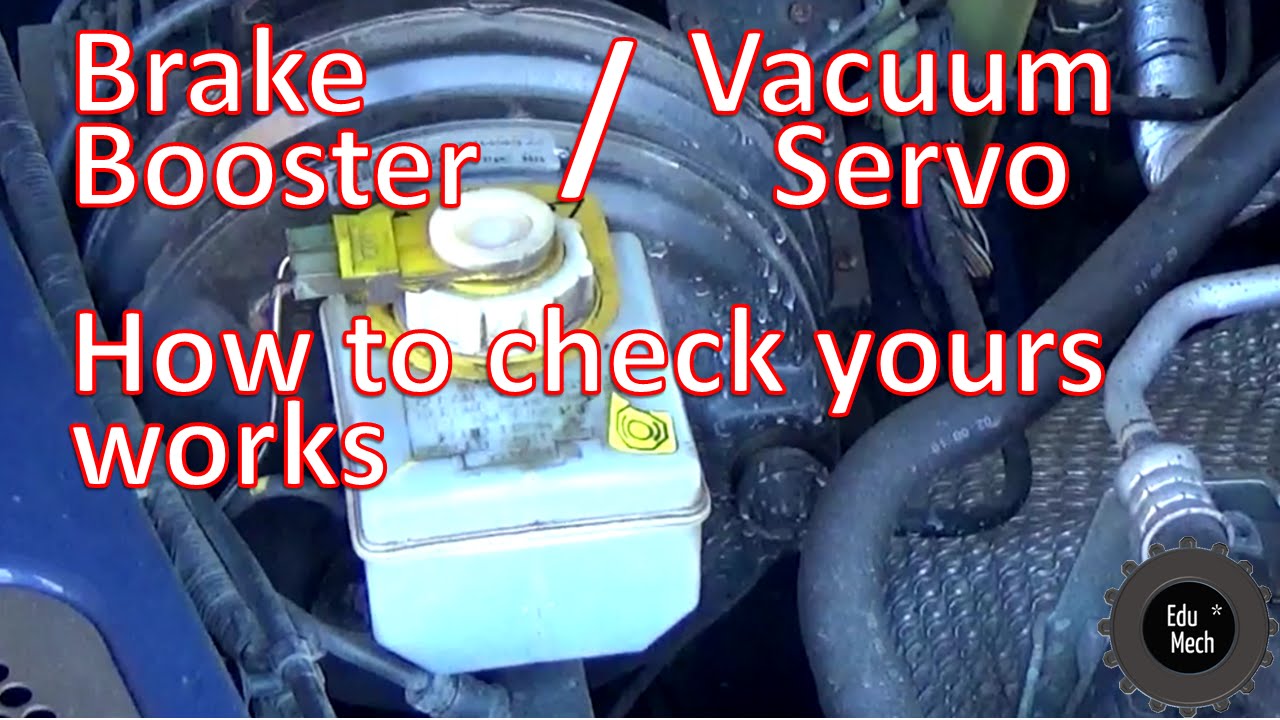 Brake booster / vacuum servo check - test your own car