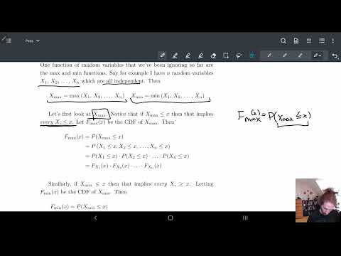 49 Maximum and Minimum of Independent Random Variables - Part 1 | Definition