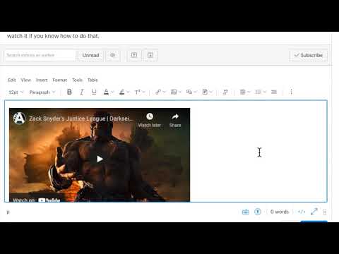 How to embed a video into Canvas discussions.