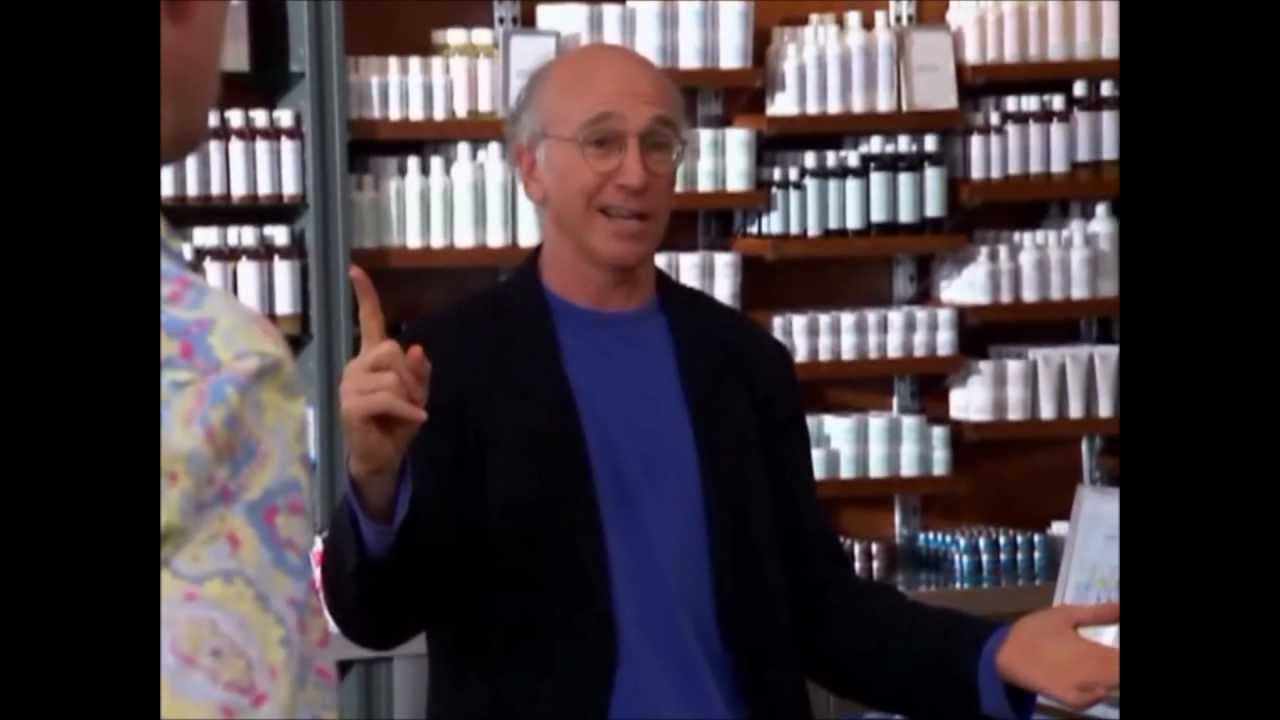 Larry David buys perfume